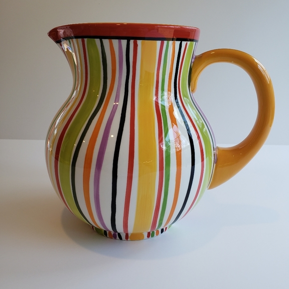 Crate&Barrel | Dining | Pitcher Crate And Barrel Mambo Striped | Poshmark